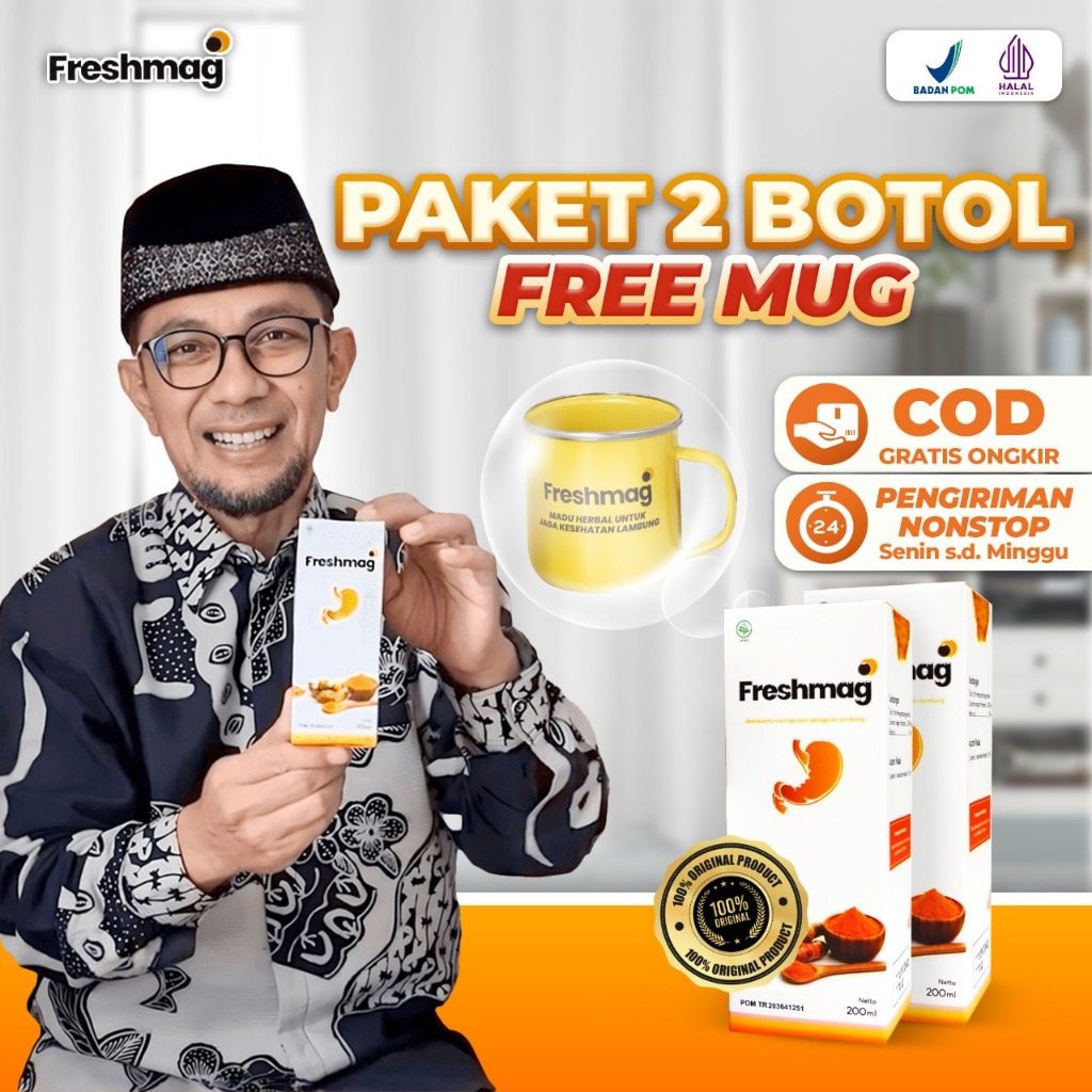 Jual 2 BOTOL FRESHMAG 100% ORIGINAL OFFICIAL 2 BOTOL | Madu Asam Lambung Asli Obat Herbal ...