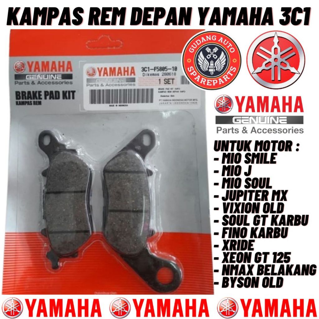 Jual ORIGINAL YGP KAMPAS REM DEPAN DISPAD MIO SMILE XRIDE VIXION XEON GT 125 JUPITER MX MIO SOUL ...