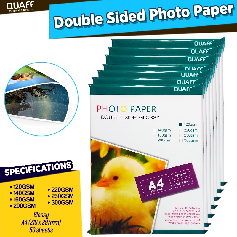 Jual QUAFF Kertas Foto Dua Sisi /Double Sided Photo Paper/art paper ...