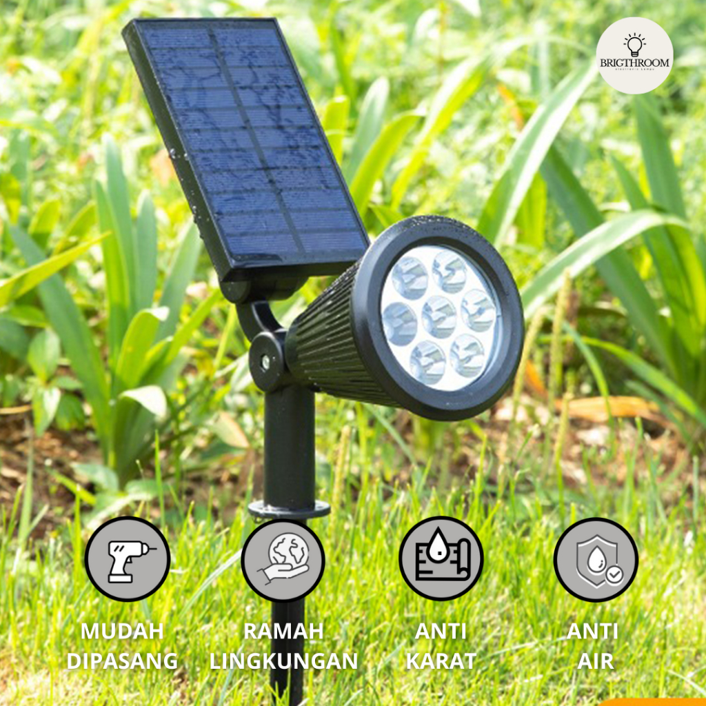 Jual Brightroom Lampu Taman LED Tenaga Surya Solar 18 LED Cell Panel ...