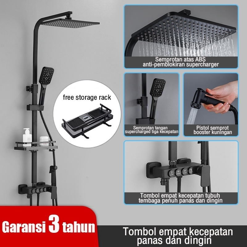Jual SUS304 Shower Set Kamar Mandi- Shower Hujan + Keran Cabang Kamar ...