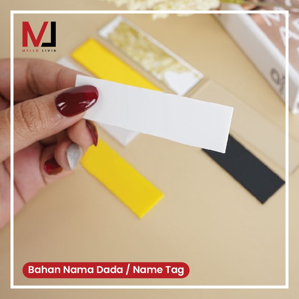 Jual BAHAN NAMA DADA AKRILIK POLOS NAME TAG ACRYLIC 8x2cm | Shopee ...