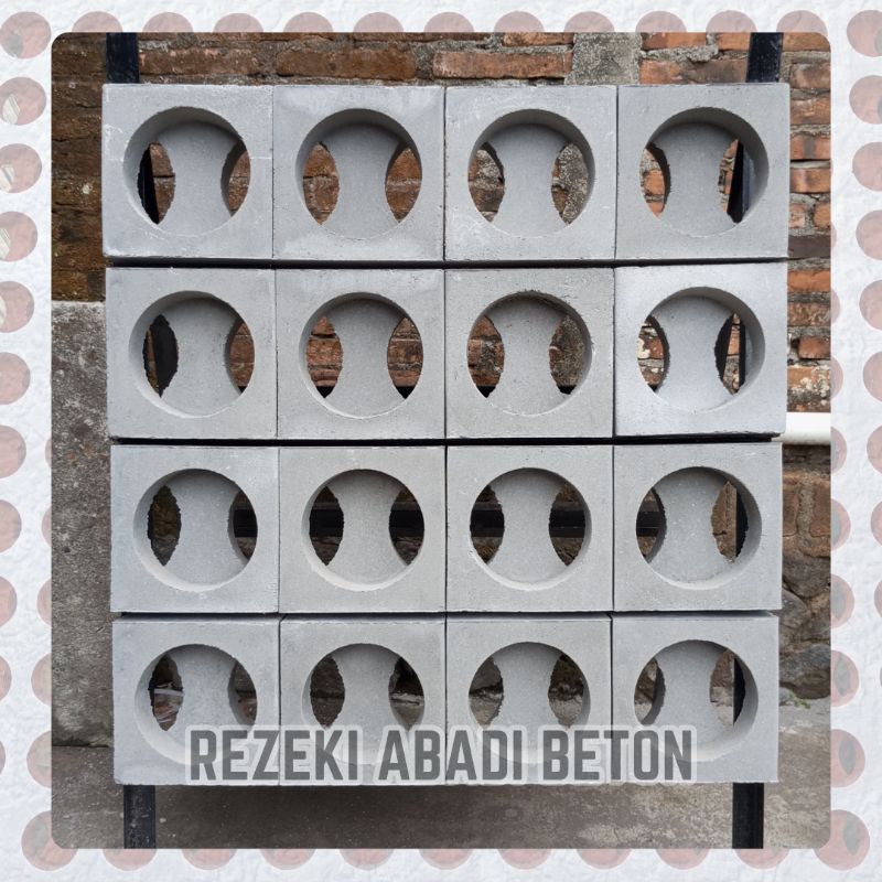 Jual Loster Roster Beton Minimalis Modern Motif Bulan Sabit Ukura 20x20 ...