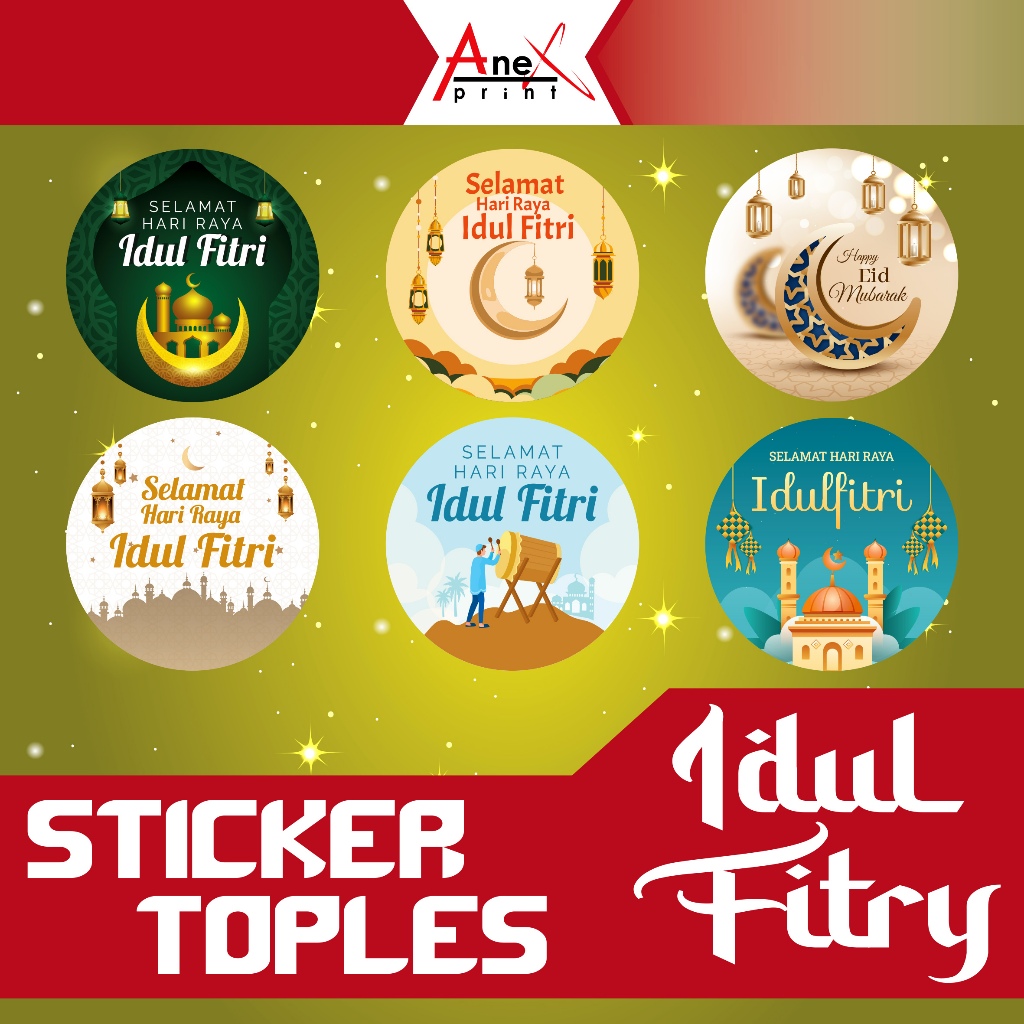 Jual STIKER TOPLES LEBARAN IDUL FITRI / STIKER LEBARAN IDUL FITRI ...