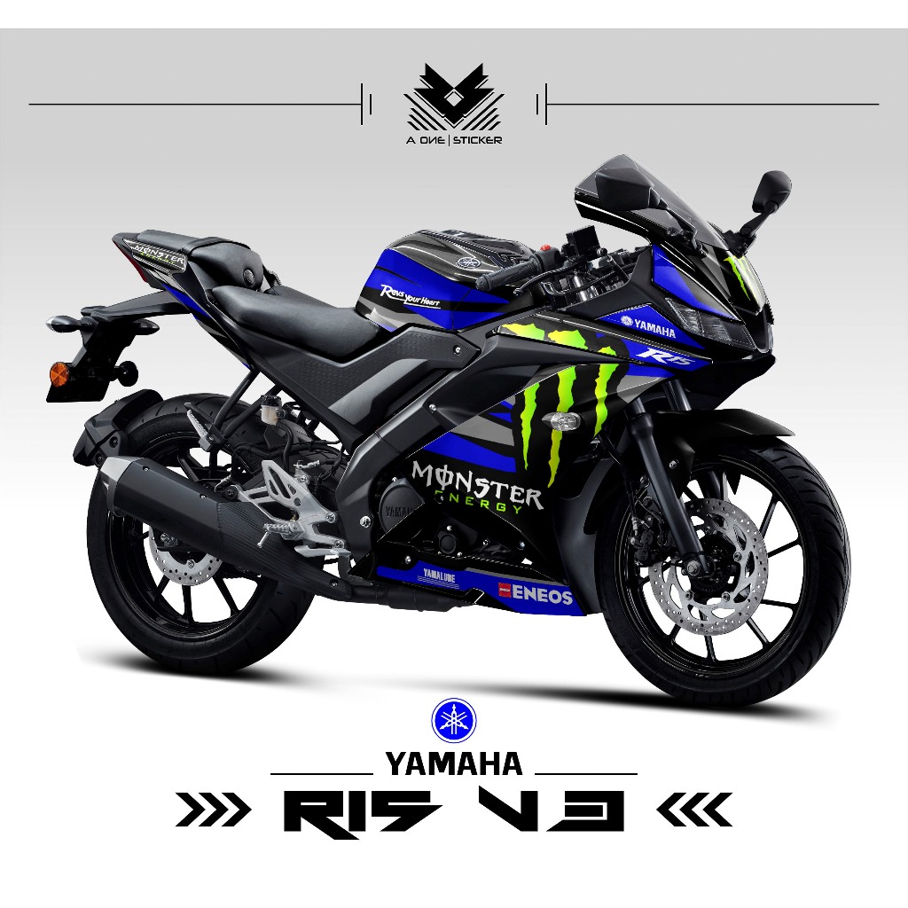 Jual STRIPING YAMAHA R15 V3 SEMIFULL MOTIF 9 LIVERY 2024 / YAMAHA R15 ...