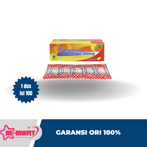 Jual EMTURNAS PARACETAMOL 500MG OBAT SAKIT KELAPA DEMAM NYERI 1 DUS ISI ...