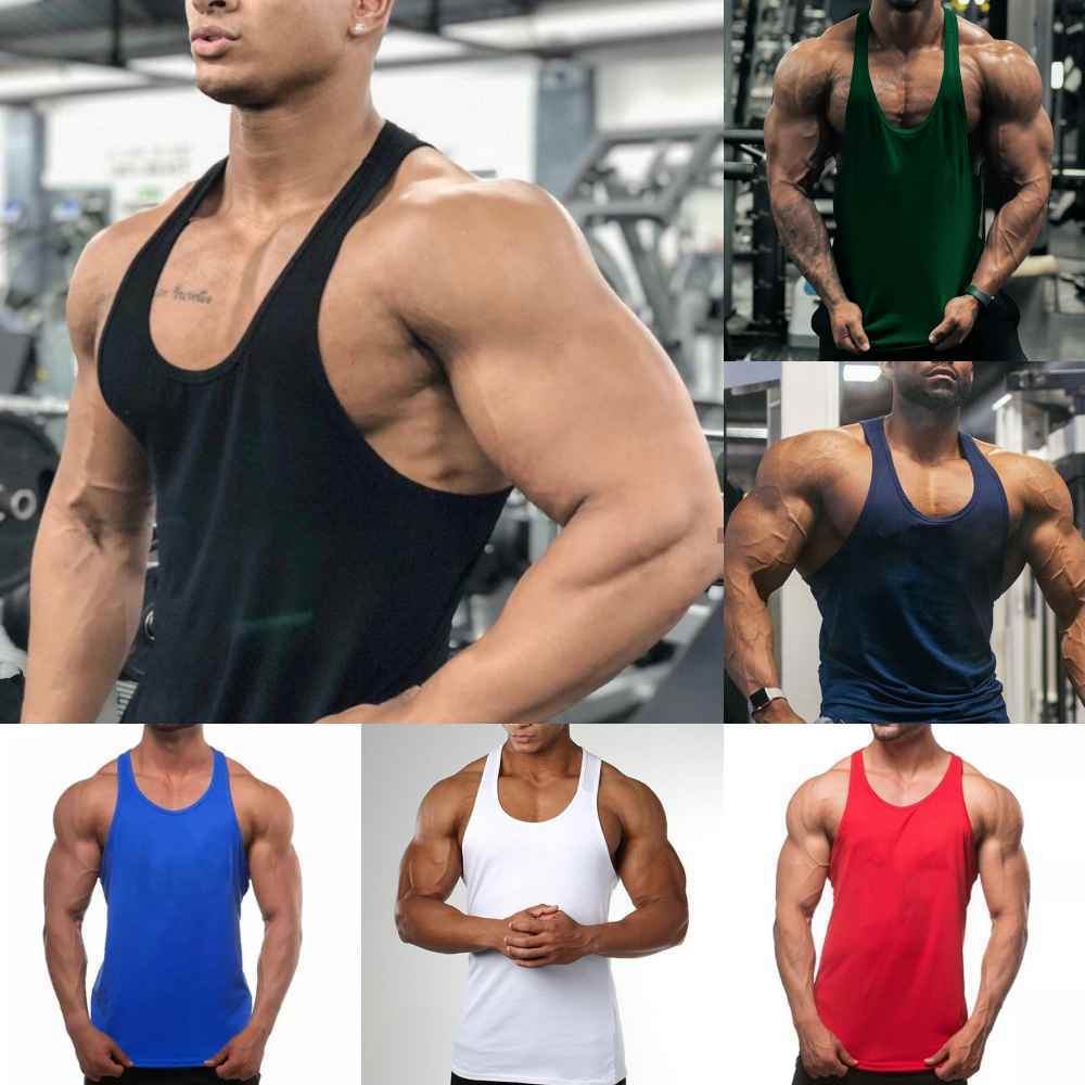 Jual SINGLET GYM PRIA POLOS SPORT WEAR FITNESS PAKAIAN OLAHRAGA COWOK ...