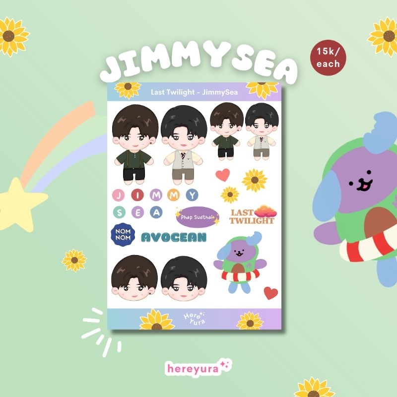 Jual READY !! STICKERSHEET Jimmysea Brightwin Taynew EarthMix Joongdunk ...