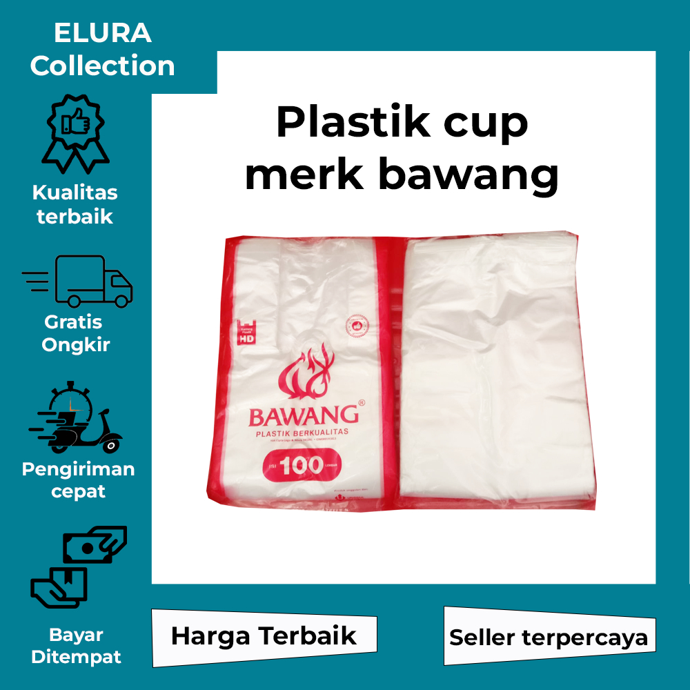 Jual KANTONG PLASTIK HD 1 CUP BENING MERK BAWANG I KANTONG KRESEK GELAS ...