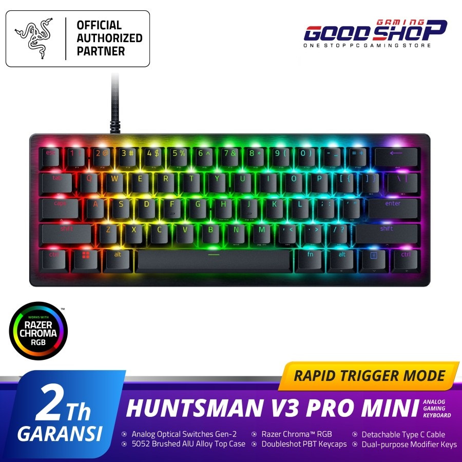 Jual Razer Huntsman V3 Pro Mini - 60% Analog Esports Gaming Keyboard ...