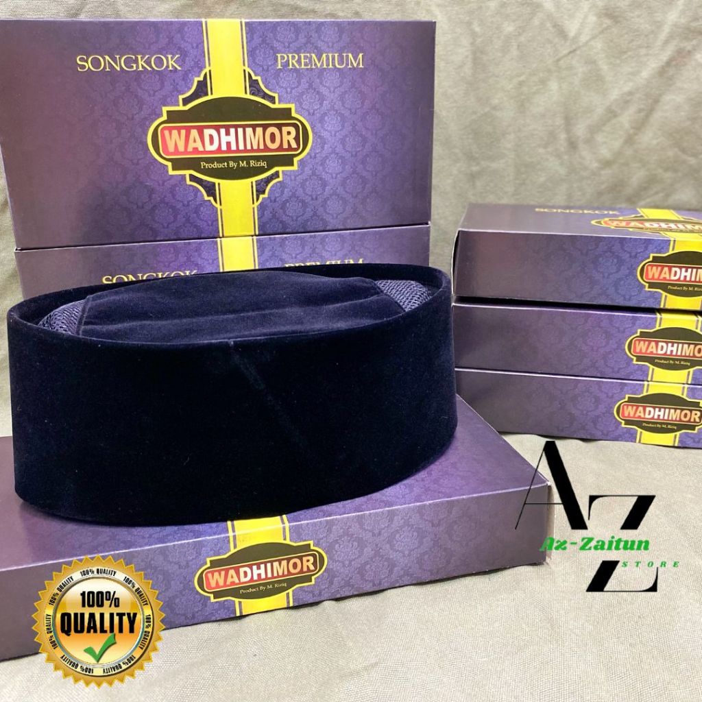 Jual Peci Songkok Kopiah Wadimor PREMIUM AC Hitam Polos Termurah Berkualitas | Shopee Indonesia