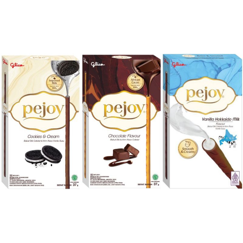 Jual Glico Pejoy Chocolate Cookies Cream Vanilla Hokkaido Biskuit stik ...