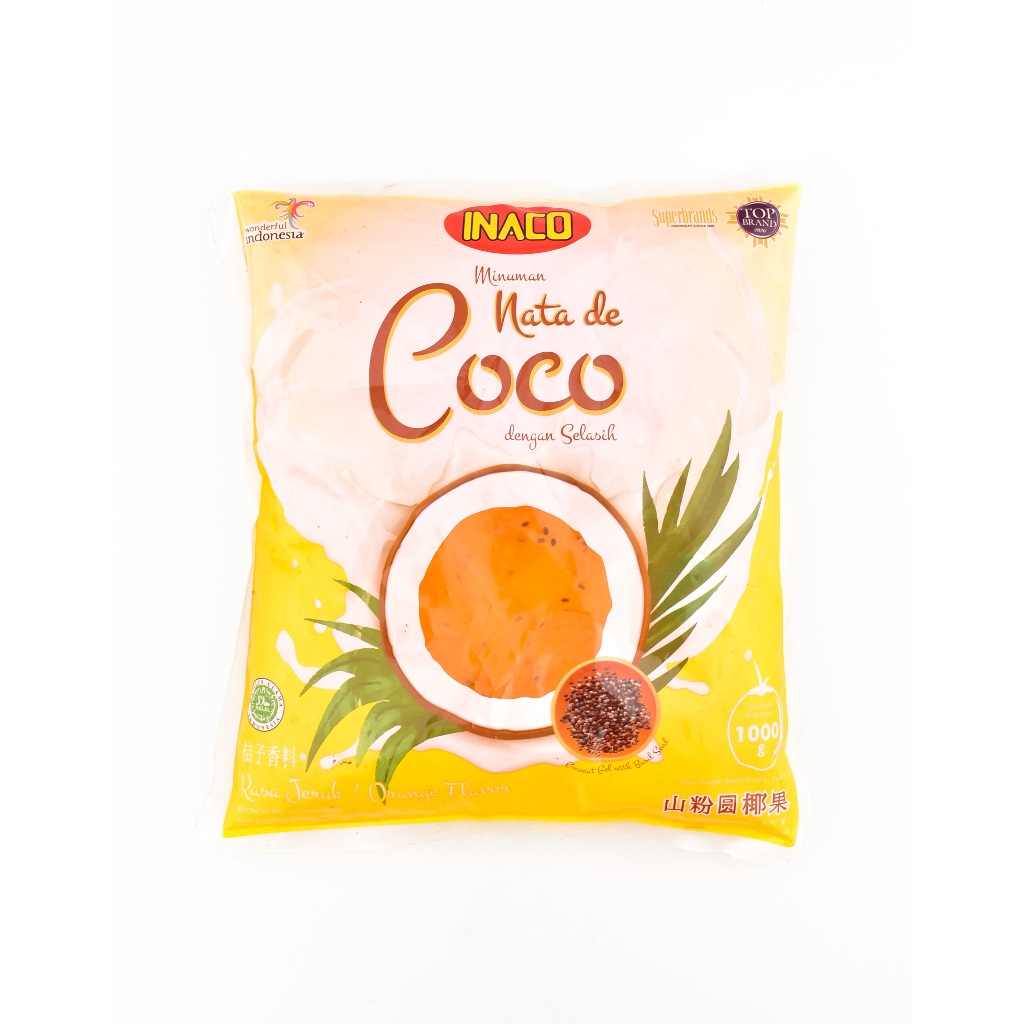 Jual inaco nata de coco selasih orange 1kg - inaco nata de coco jeruk ...