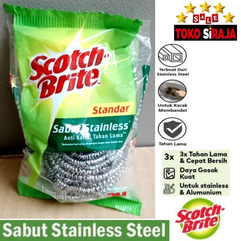 Jual SCOTCH BRITE T57N SABUT STAINLESS / SABUT KAWAT CUCI PIRING SCOTH ...