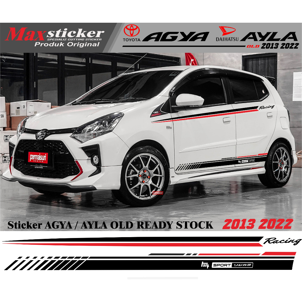 Jual Sticker mobil agya ayla lama cutting sticker agya ayla old sticker ...