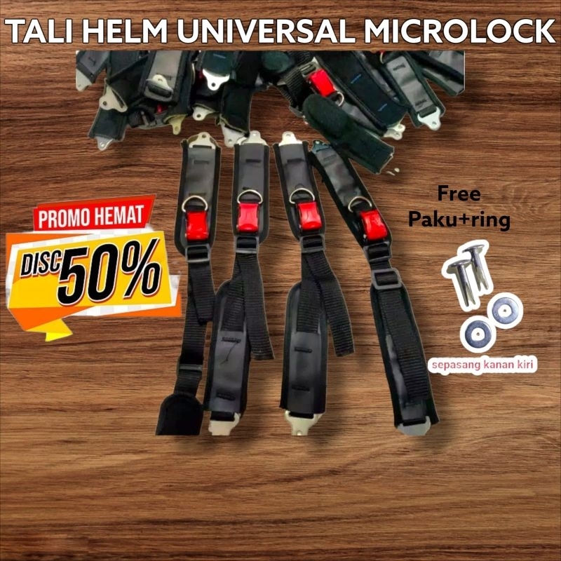 Jual tali helm microlock universal gerigi dan klik | Shopee Indonesia