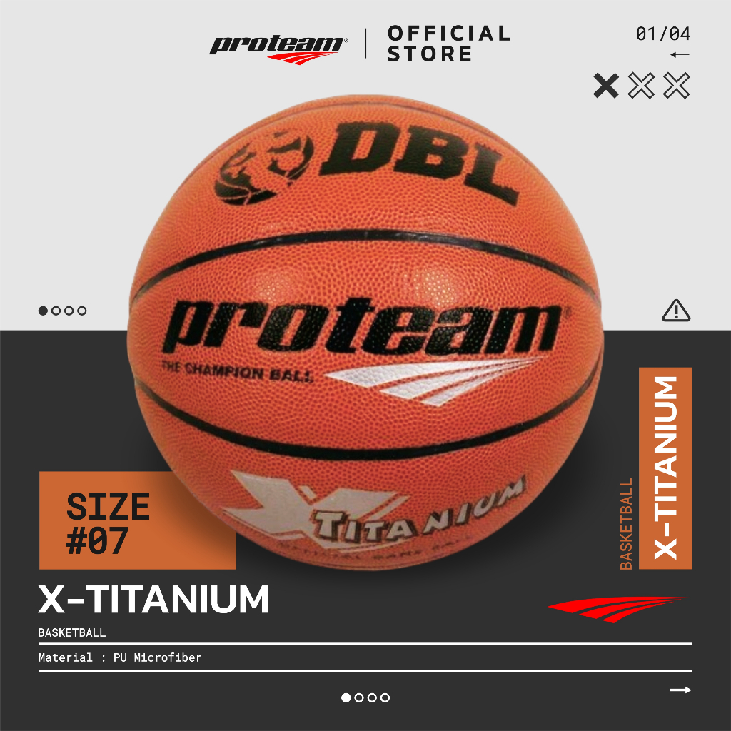 Jual Bola Olahraga Basket Ball Official DBL Proteam Size 7 Indoor Kulit ...