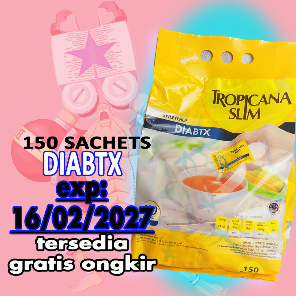 Jual tropicana slim diabtx 2 gr x 150 sachet SWEETENER GULA : 2 GRAM X ...