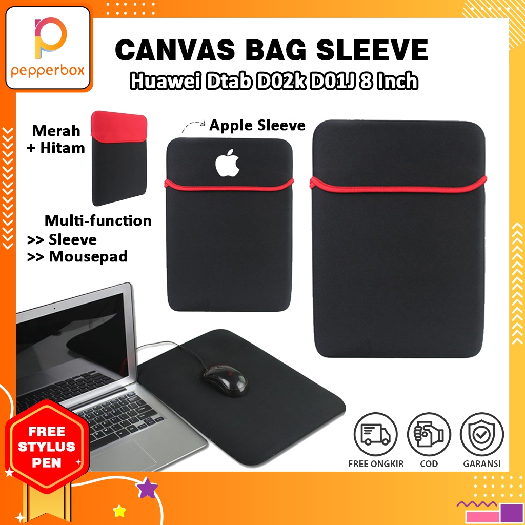 Jual Sarung Sleeve 2 in 1 Free Stylus for Huawei Dtab D02k D01J 8 Inch ...