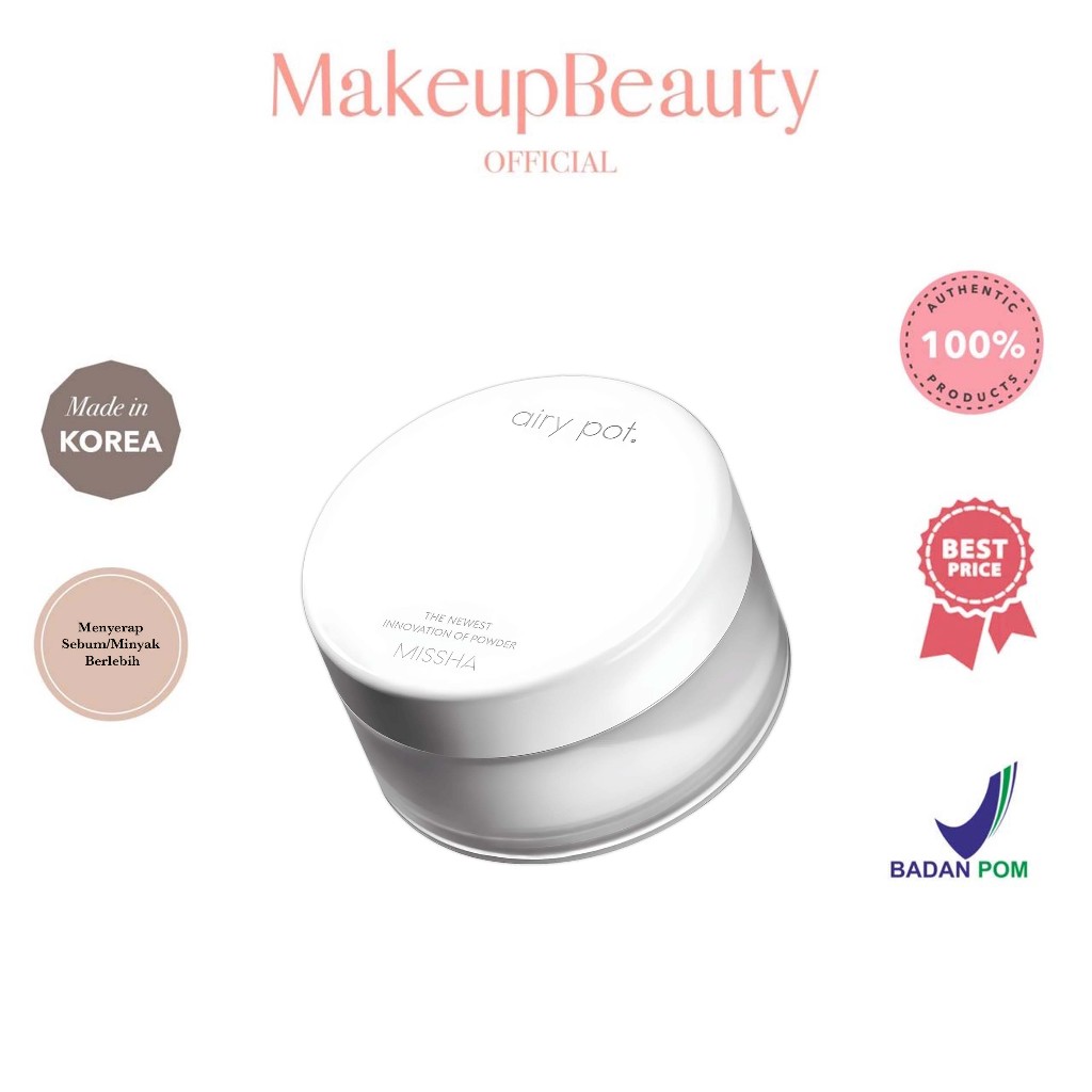 Jual MISSHA Airy Pot Powder - bedak tabur lightweight transparent correcting sebum cut makeup ...