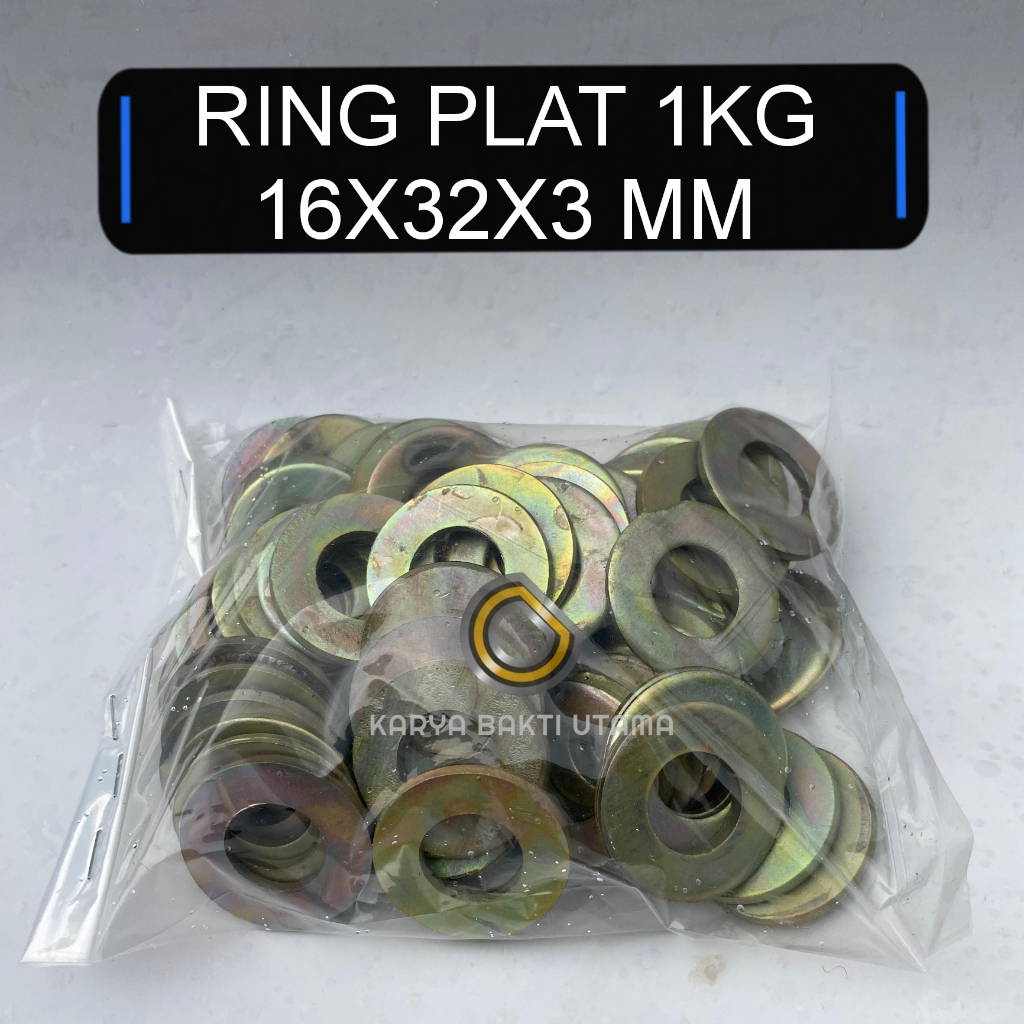 Jual RING PLAT KILOAN | 1KG RING PLAT 16X32X3 MM | RING PLAT M16 | RING ...
