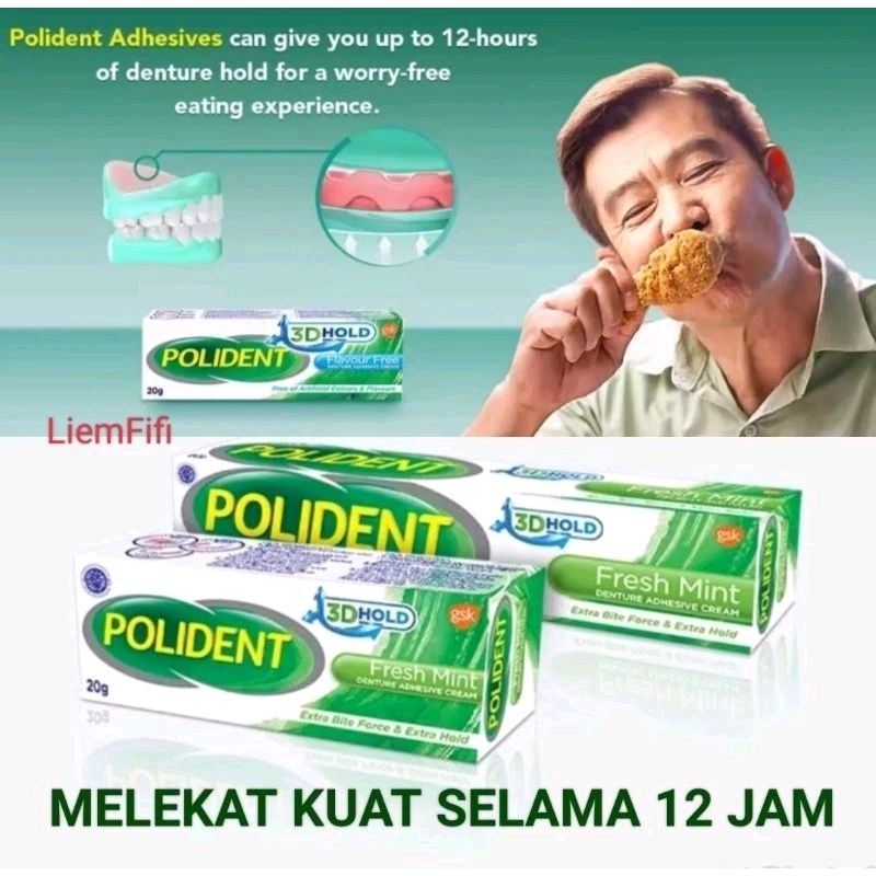 Jual POLIDENT Adhesive Lem Gigi Palsu-Perekat Gigi Tiruan | Shopee ...