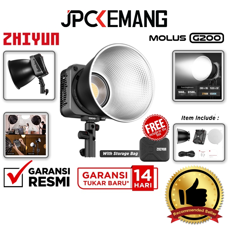 Jual Zhiyun MOLUS G200 LED Pocket COB Light Flash G 200 Lighting Garansi Resmi | Shopee Indonesia