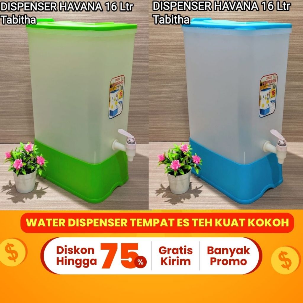 Jual Tempat Penyimpanan Wadah Es Buah 16 Liter Toples Dispenser Kran ...