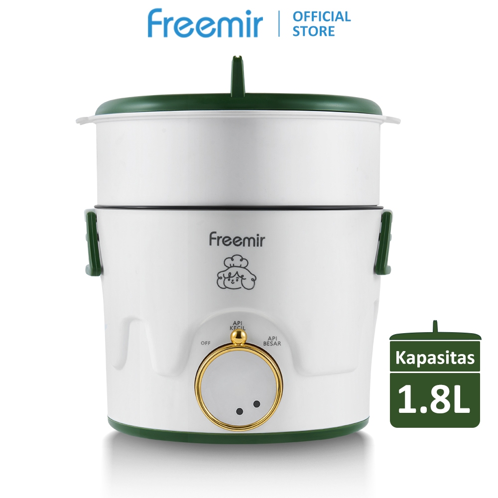 Jual freemir 1.8L Panci Listrik Fry Pan Electric 2in1 Pengukus Panci ...