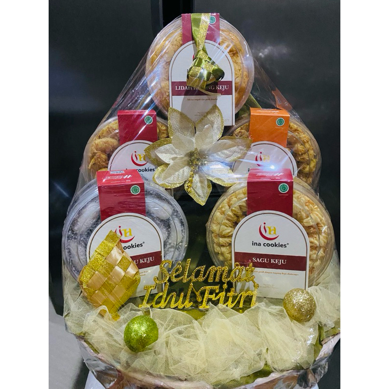 Jual READY PARCEL LEBARAN HAMPERS MEWAH CANTIK MURAH isi kue kering INA ...