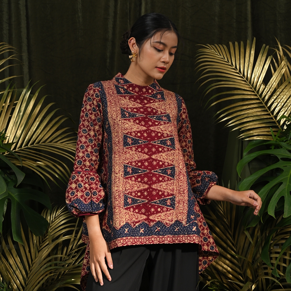 Jual NONA RARA - Ayomi Sembagi Rayya T2771, Baju kerja blouse batik ...