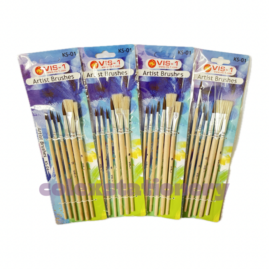 Jual Kuas Art Brushes / Kuas Melukis Set Murah Ukuran Kecil KS-01 Isi 6 ...