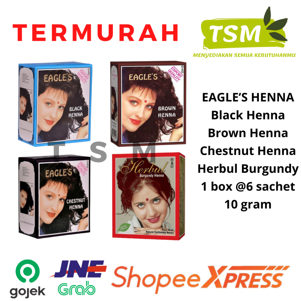 Jual EAGLE’S HENNA Black Henna Brown Henna Chestnut Henna Herbul ...