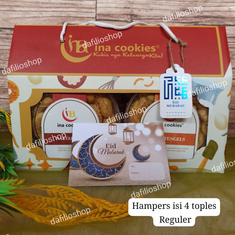 Jual Hampers Ina Cookies Isi 4 Toples Reguler Kue Kering Parsel Lebaran ...