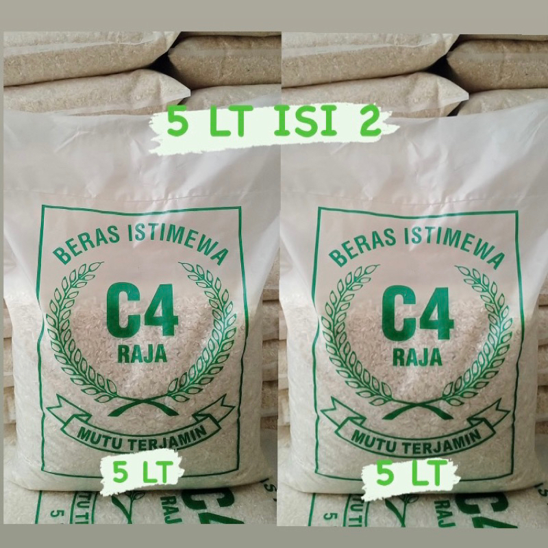 Jual BERAS C4 RAJA 5LT ISI 2 | Shopee Indonesia