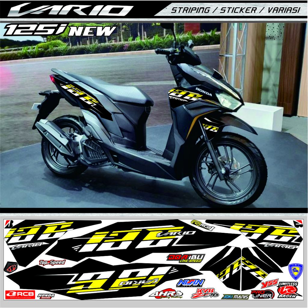 Jual STIKER STRIPING VARIASI MOTOR HONDA VARIO LEW NEW GEN 2 MOTIF ...