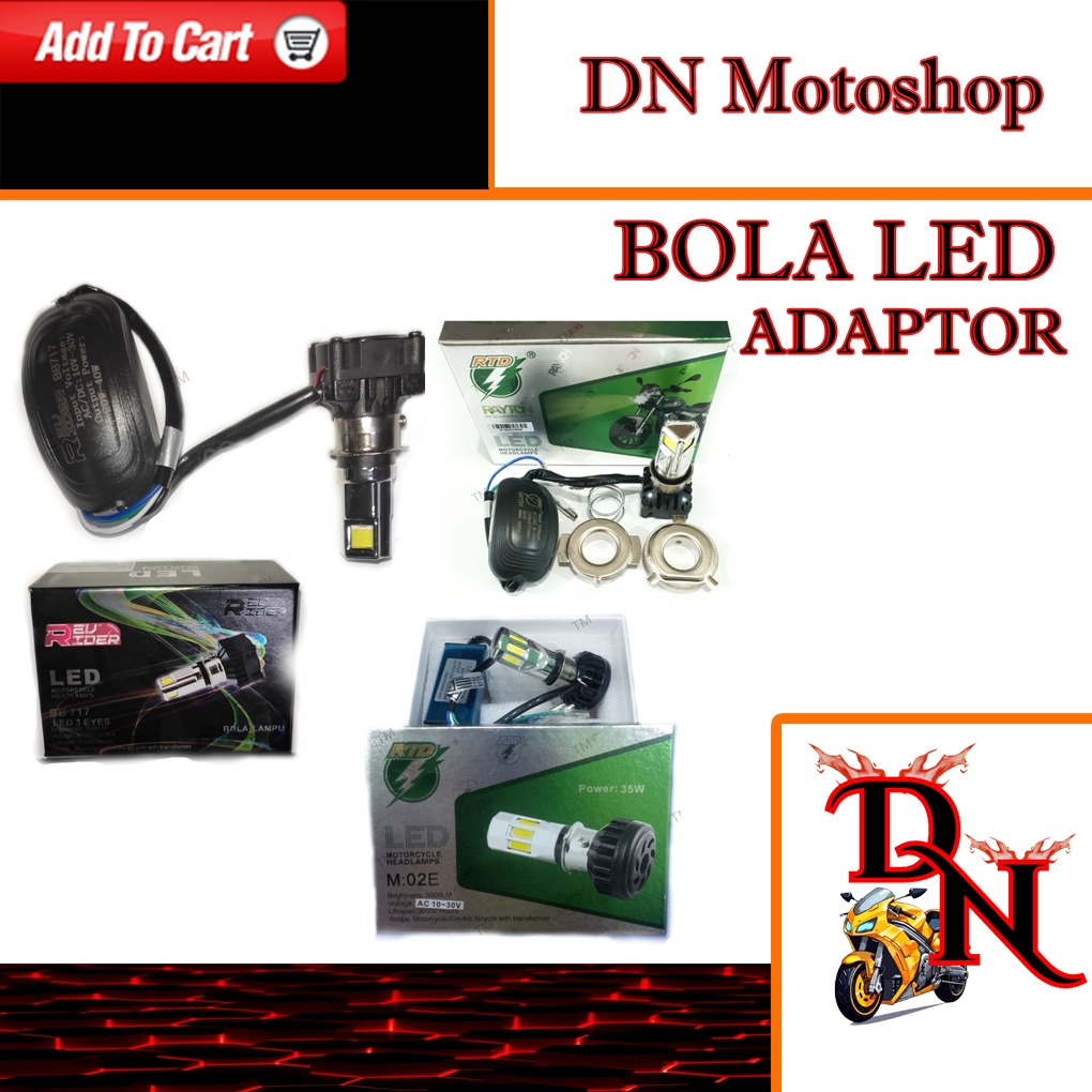 Jual BOLA LAMPU MOTOR LED 3 MATA RTD / LED 6 MATA RTD / 3 MATA REVRIDER | Shopee Indonesia