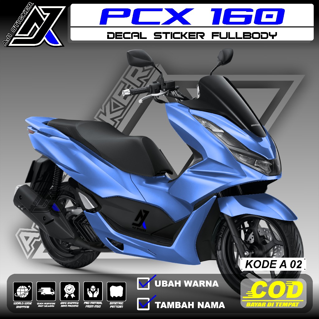 Jual (COD) Decal PCX 160 Full Body Terbaru 2023 Polos Sticker Full Body ...