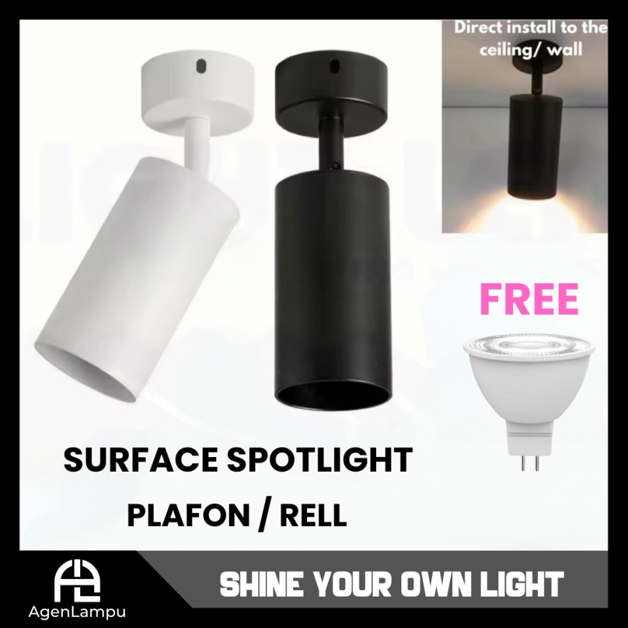 Jual KAP LAMPU SPOTLIGHT PLAFON / RELL FITTING MR16 LED SOROT SPOT ...