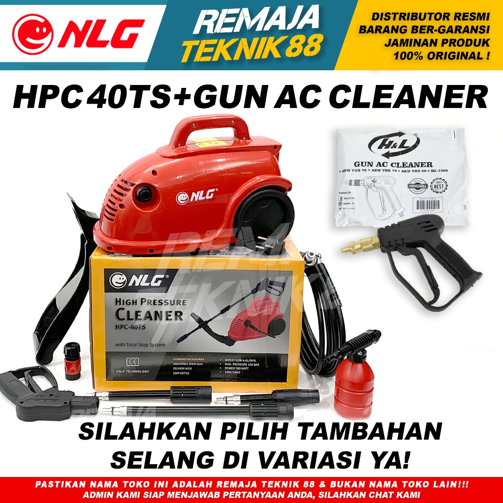 Jual JET CLEANER HIGH PRESSURE / NLG HPC 40 TS / AC CLEANER ALAT STEAM ...