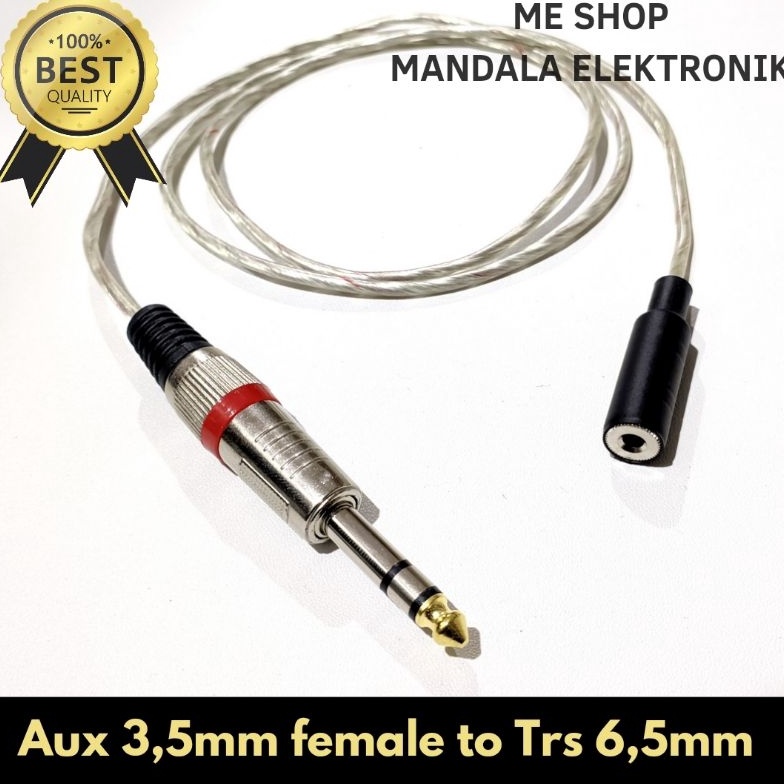 Jual Best kabel extension jack akai stereo 65mm to aux 35mm female ...