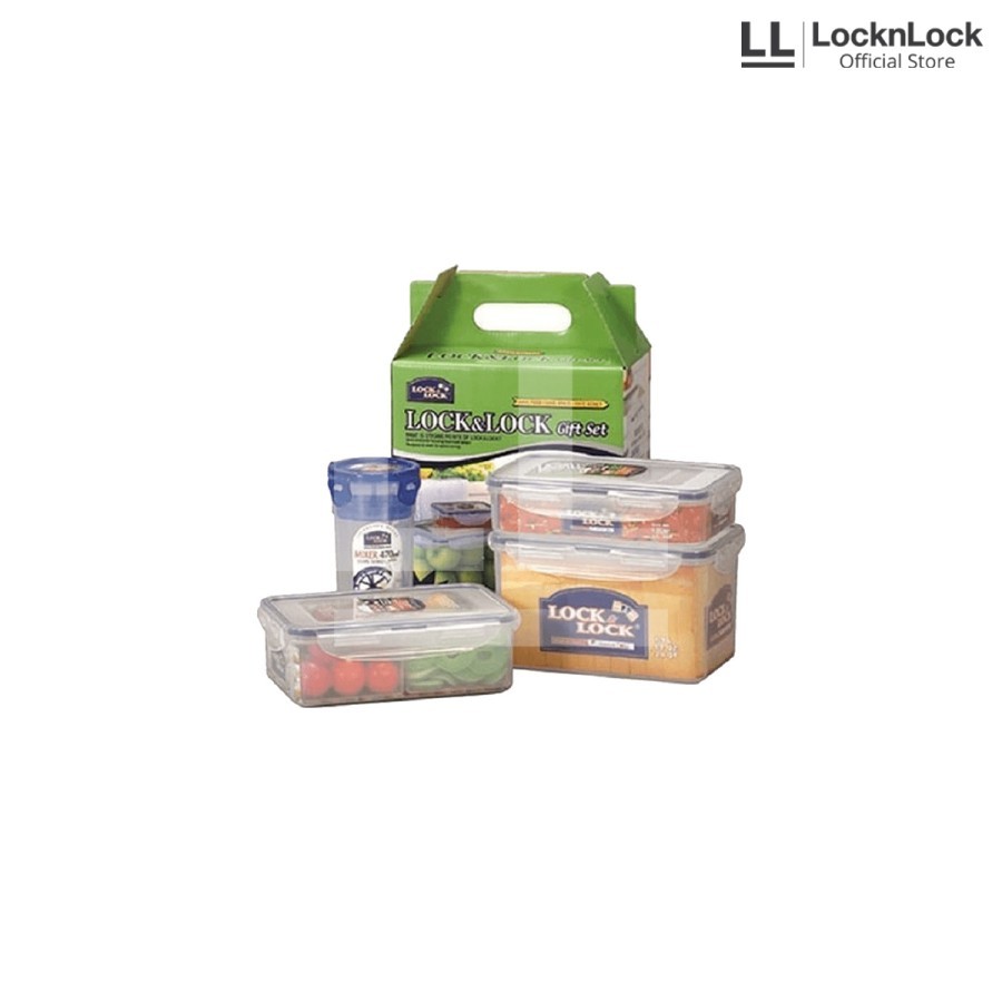 Jual LocknLock Container Gift Set With Color Box 4P | Shopee Indonesia