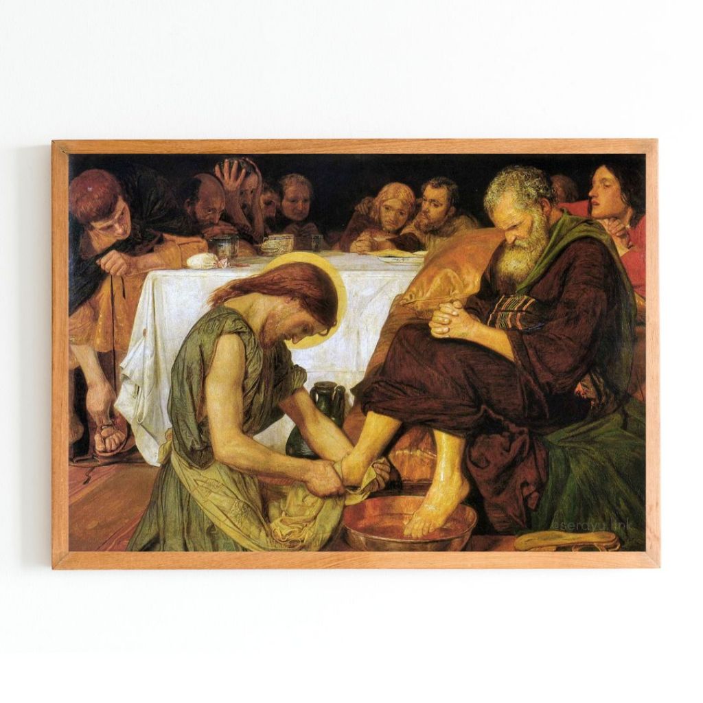 Jual Lukisan Cetak "Jesus Washing Peter's Feet 1854 - Ford Madox Brown ...