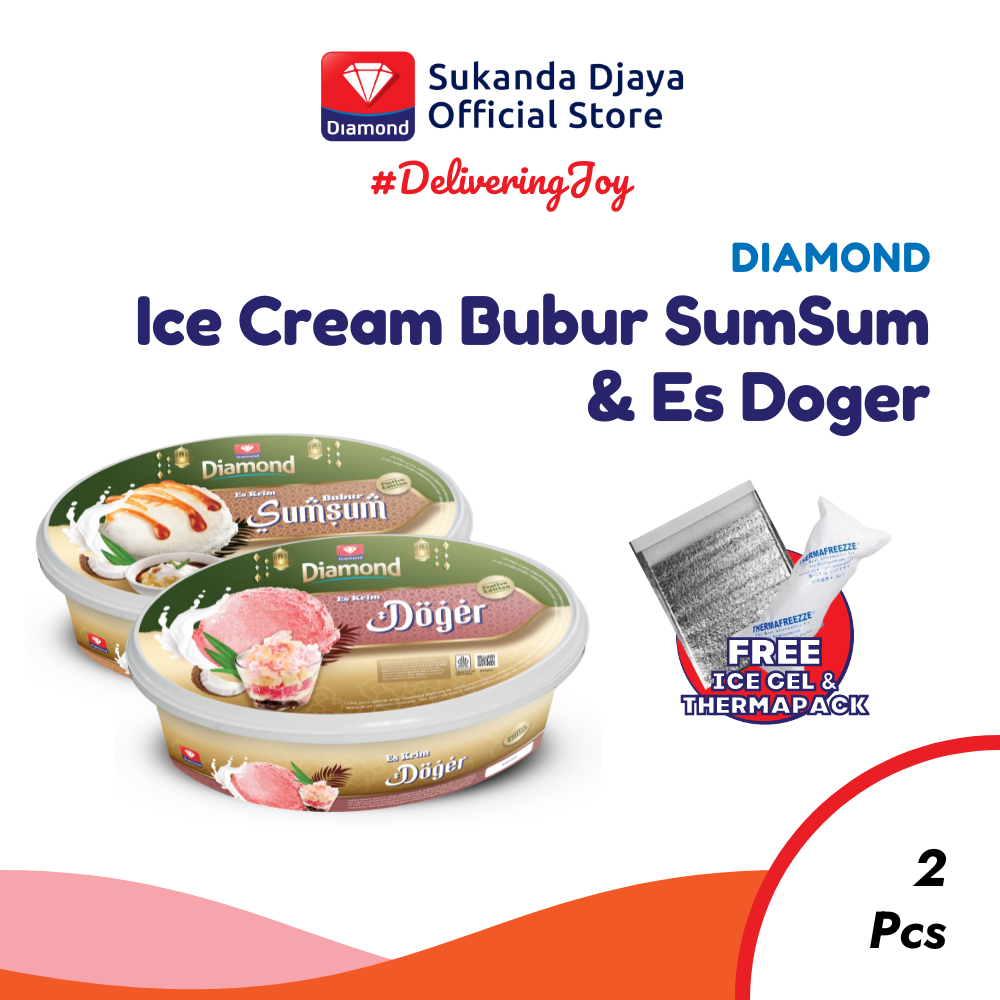 Jual Diamond Ice Cream Bubur SumSum dan Es Doger 700 ML | Shopee Indonesia