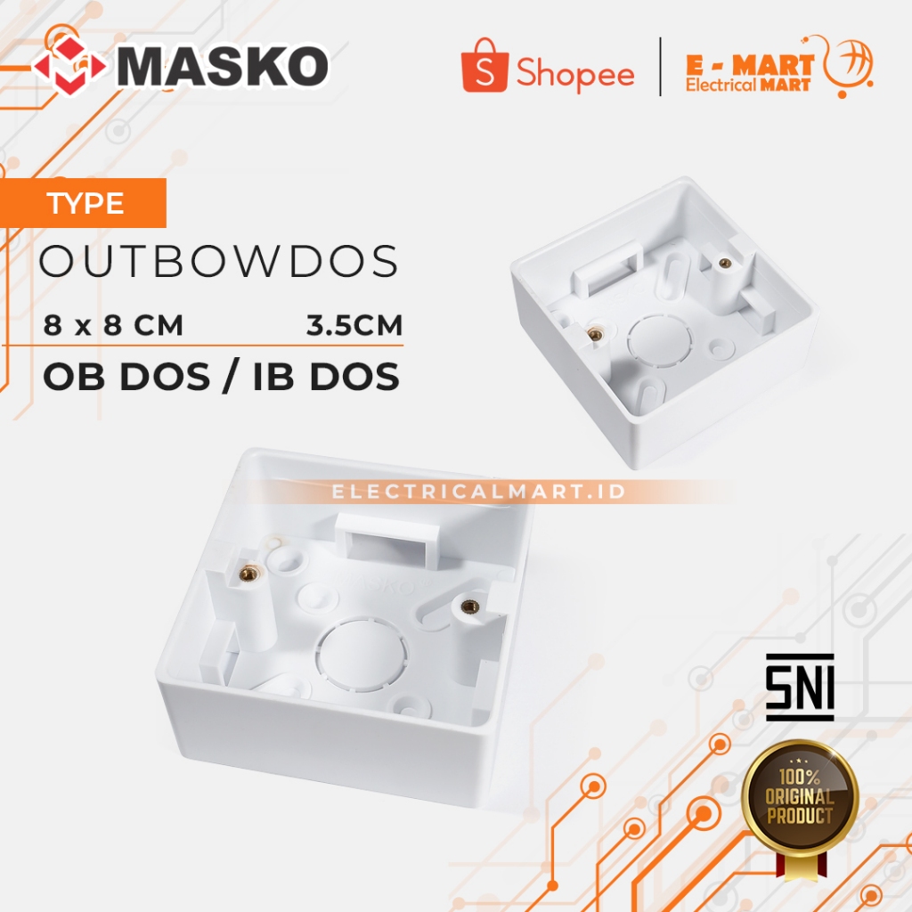 Jual Masko Outbowdos Putih Untuk Saklar Stopkontak IB dos OB dos ...