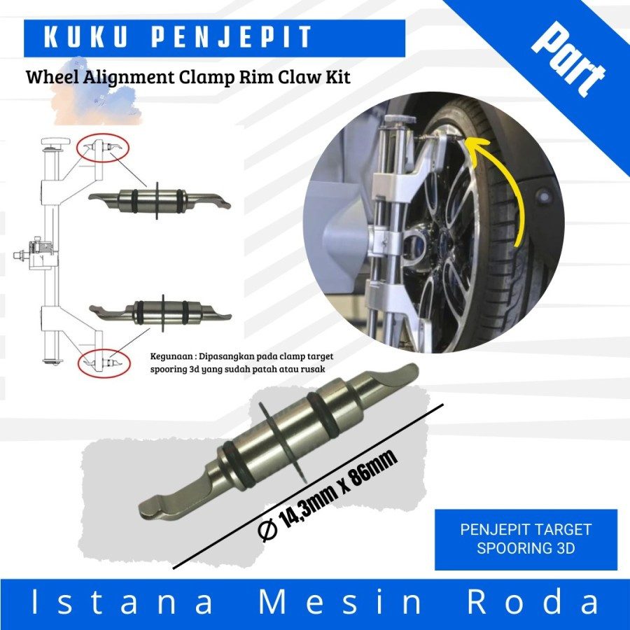 Jual Clamp Claw Kuku Target Mesin Spooring 3D wheel alignment spooring ...