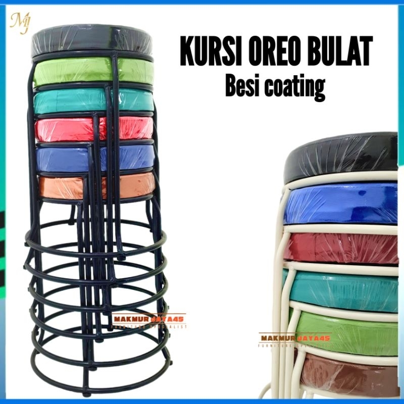 Jual KURSI OREO BULAT - KURSI CAFFE / KURSI BAR bahan besi coating anti ...