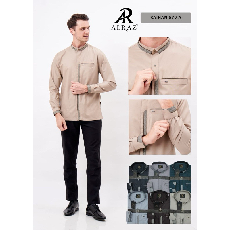 Jual BAJU KOKO ALRAZ RAIHAN 570 A LENGAN PANJANG | Shopee Indonesia