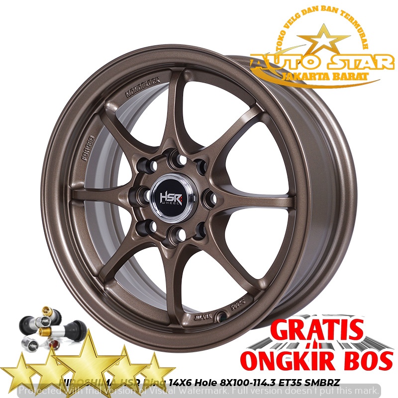 Jual VELG MOBIL RACING HSR HIROSHIMA R14 BRONZE LUBANG 4 UNTUK MOBIL AGYA AYLA CAYLA SIGRA BRIO ...