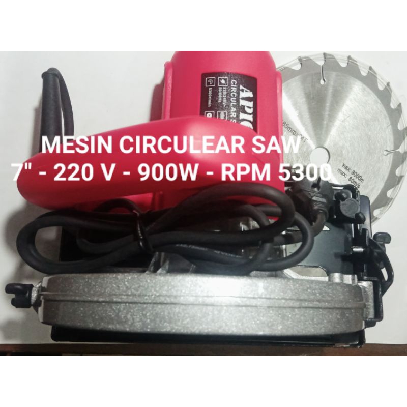 Jual MESIN POTONG KAYU (CIRCULEAR SAW) 7 " RPM 5300, 900 W | Shopee ...